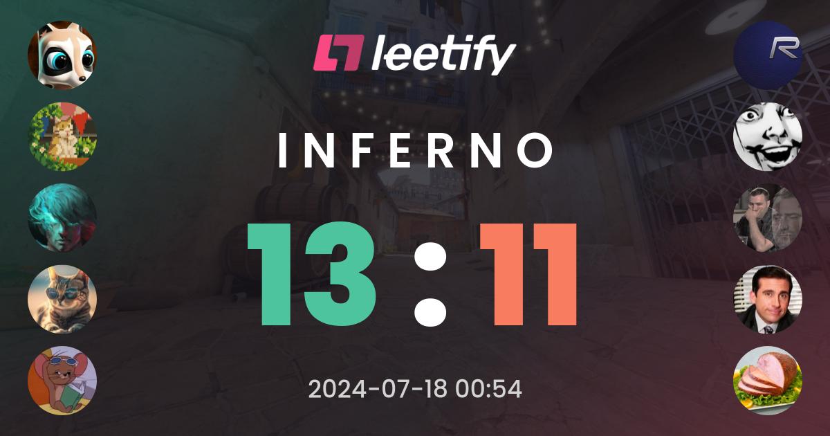 13 : 11 on Inferno – Leetify