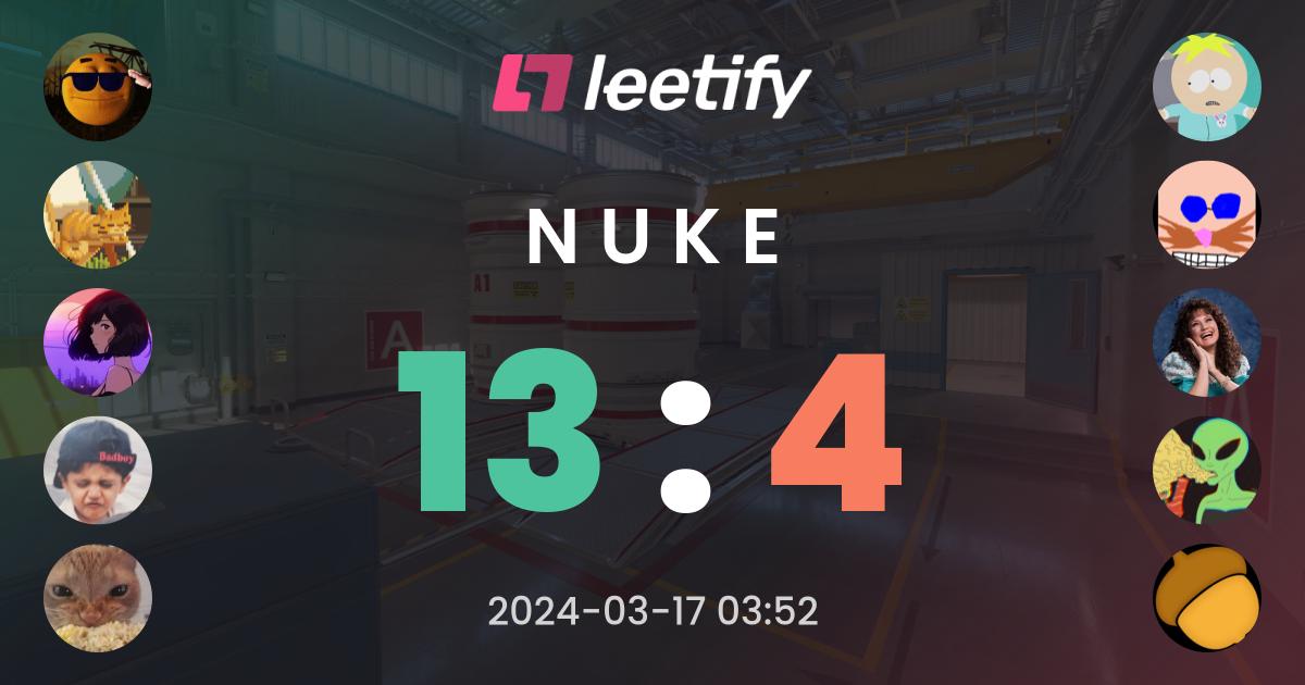 13 : 4 on Nuke – Leetify