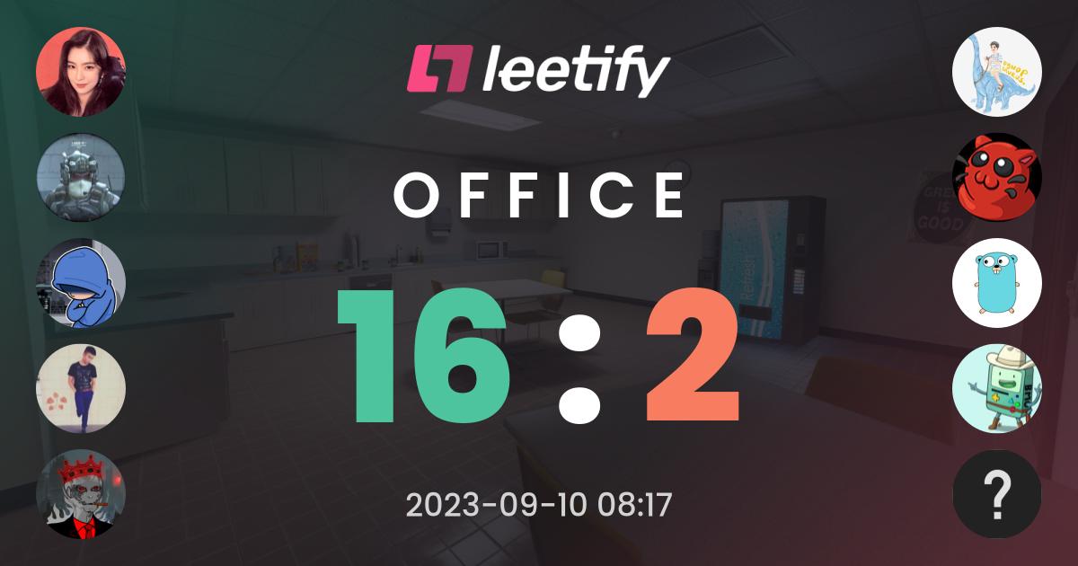 16 : 2 on Office – Leetify