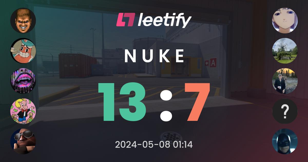 13 : 7 on Nuke – Leetify