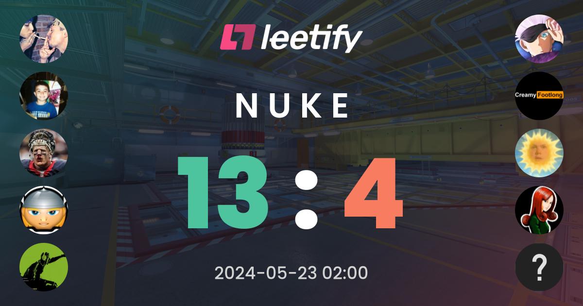 13 : 4 on Nuke – Leetify