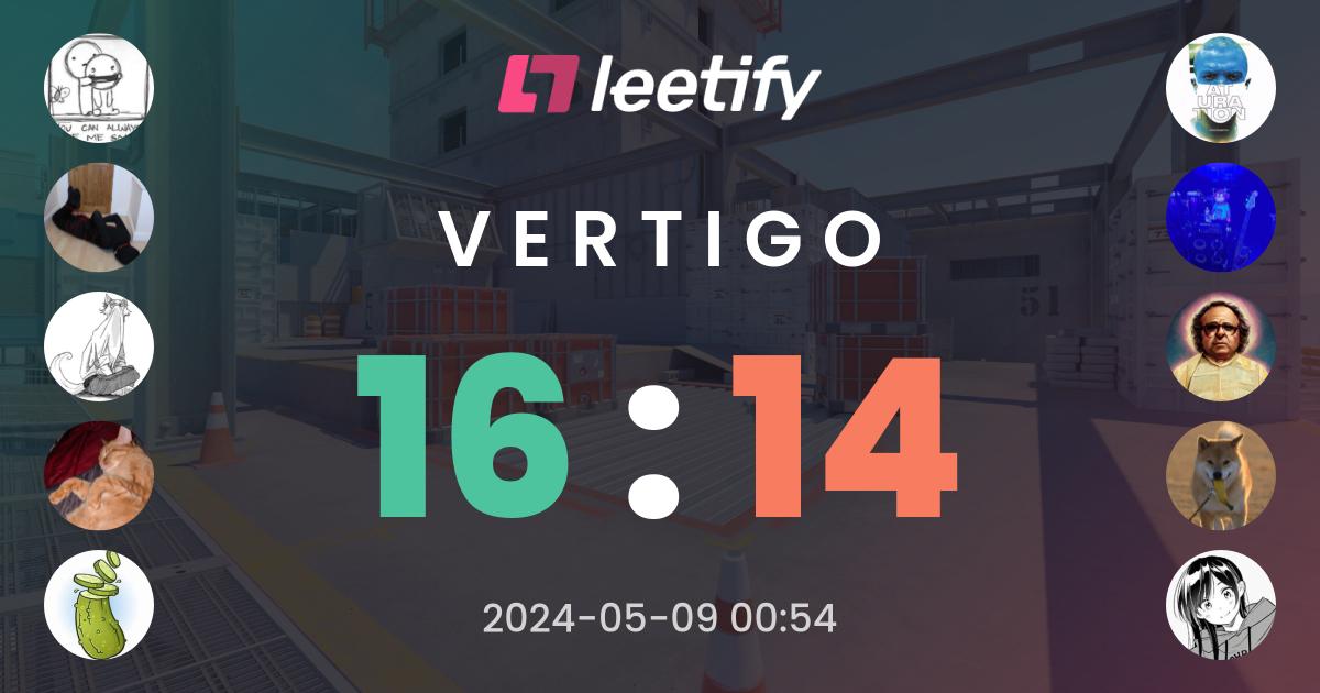 16 : 14 on Vertigo – Leetify