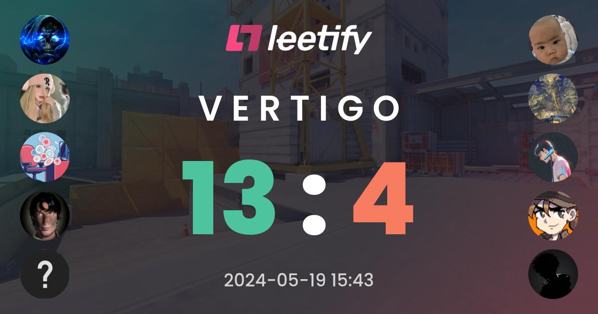 13 : 4 on Vertigo – Leetify